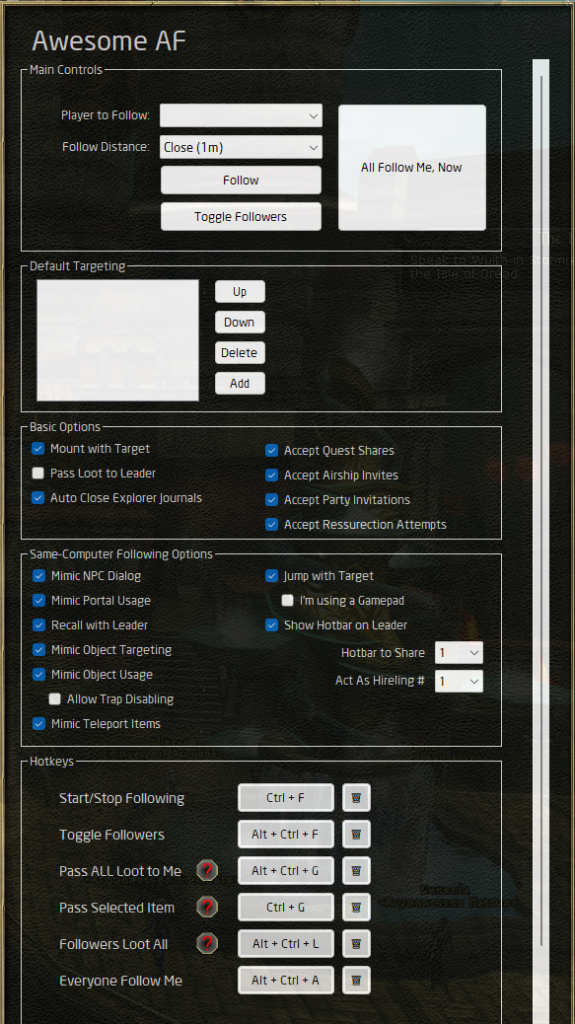 Awesome AF - Dungeon Helper